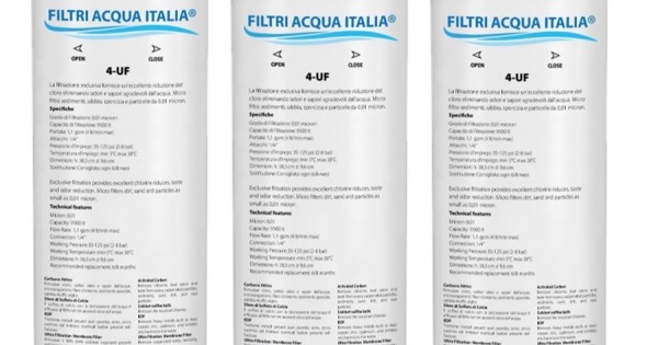 Filtro Acqua 4-UF Set 3 Pz. | Filtri Acqua Italia